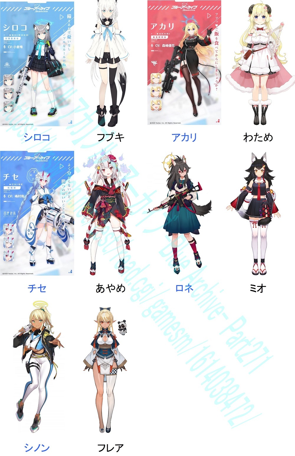 Algumas garotas de Blue Archive lembram umas da Hololive | Você Sabia Anime